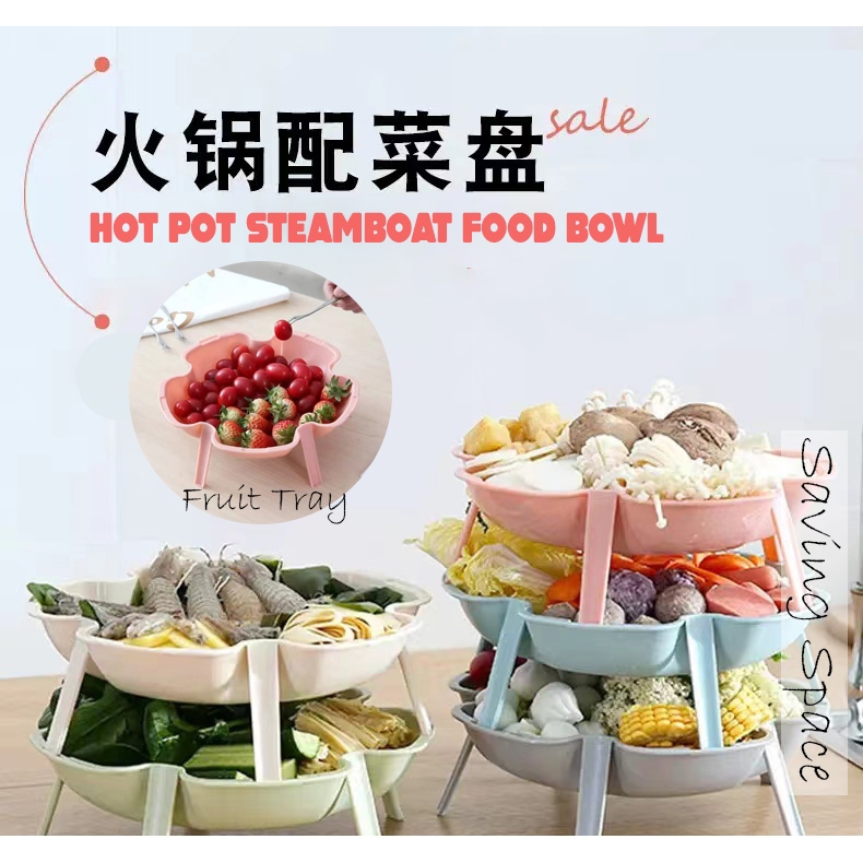 Stackable Hot Pot Steamboat Food Bowl Fruit Salad Snack Serving Dish ...