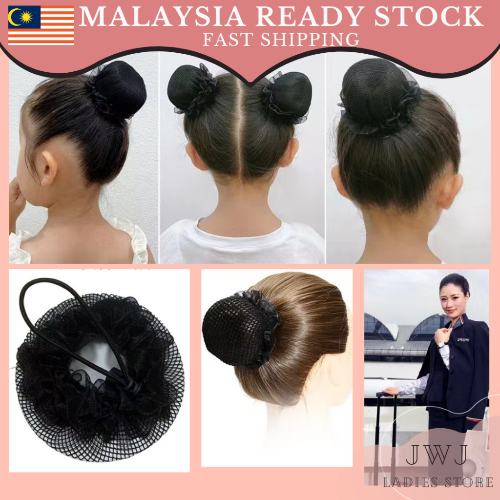 Aksesori Rambut Klip Rambut Hair Bun Net Pocket Hair Ring Net Ballet ...