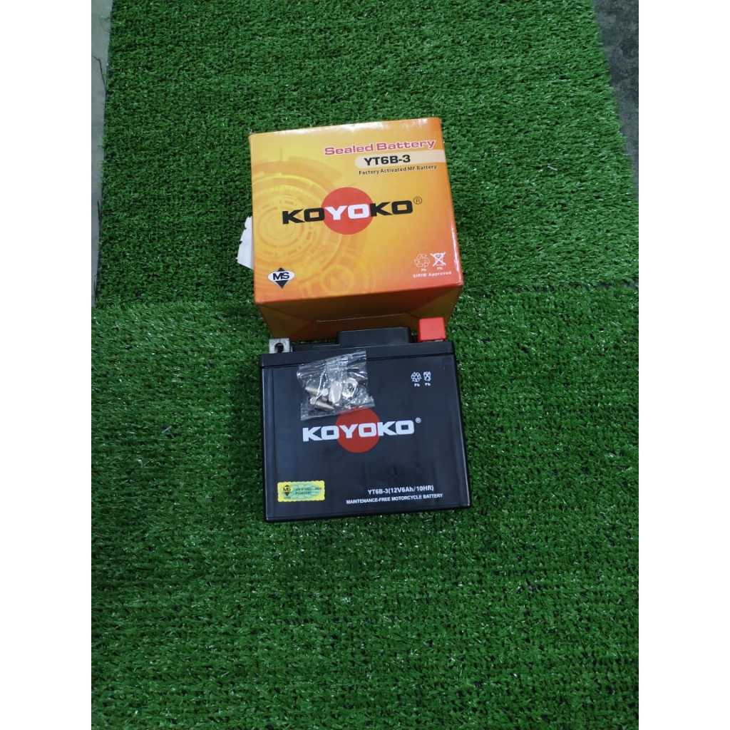 KOYOKO SEALED BATTERY YT6B-3 -CBR 150 -RS150 -TRX 450 -CBR 125 -CTX 150 ...