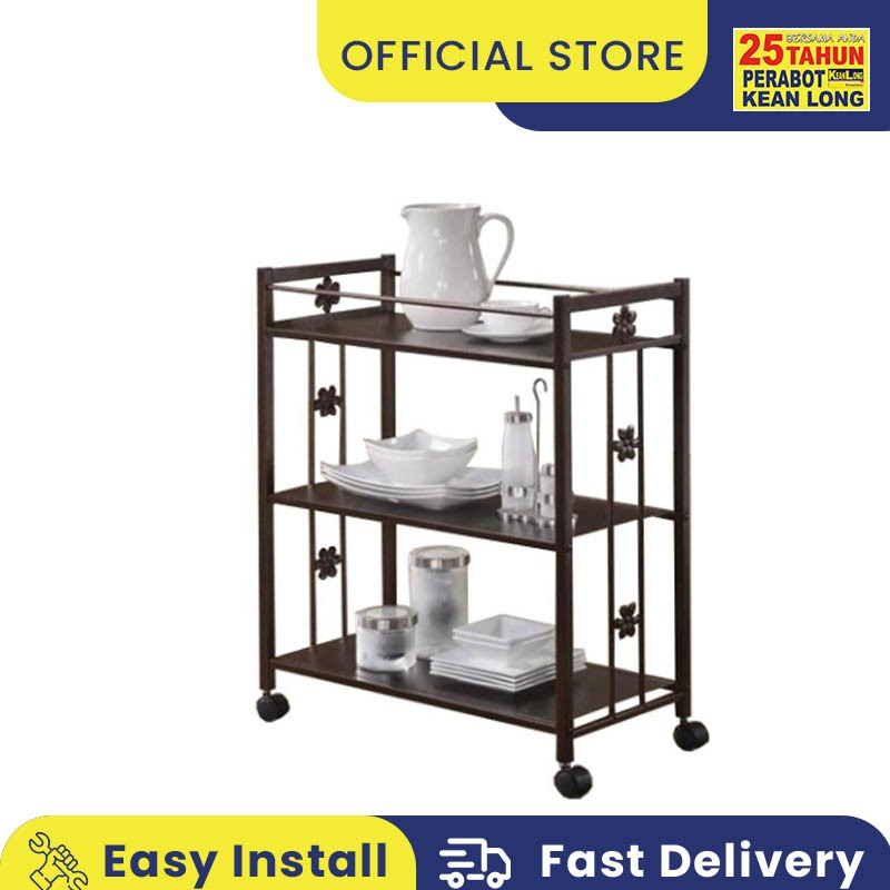 KLSB Troli Besi / Metal Trolley / Rak Besi Troli Beroda / 3 Tier ...