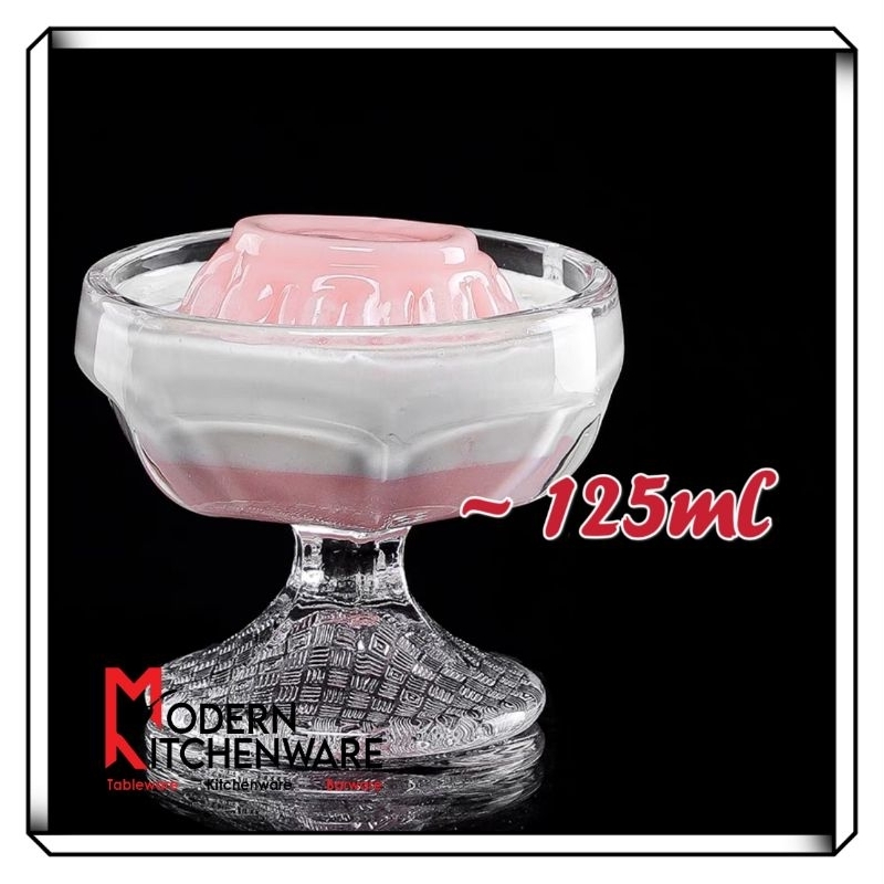 (MKitchenware)125ml Dessert Glass Glass Dessert Cup Ice Cream Cup ...