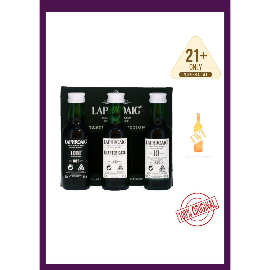 Laphroaig Miniature Gift Pack 3 x 50ml whisky GLASS BTL | Shopee Malaysia