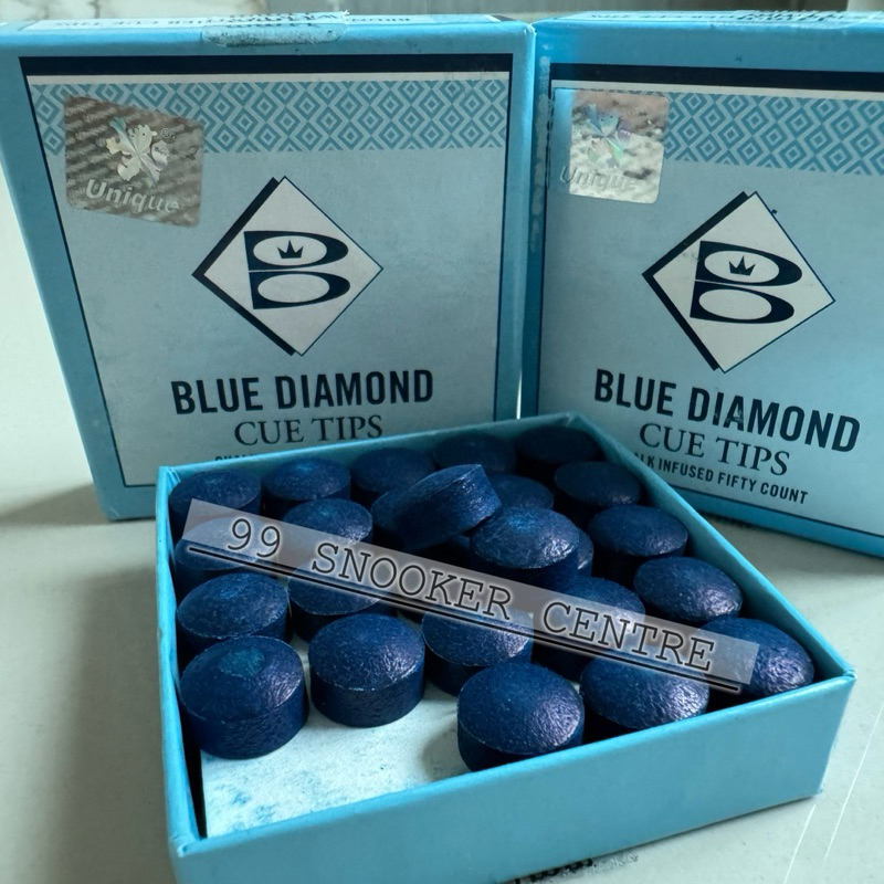 (𝗕𝗼𝘅) 𝗕𝗟𝗨𝗘 𝗗𝗜𝗔𝗠𝗢𝗡𝗗 Leather Head Snooker Small Head 𝟭𝟭𝗠𝗠 Hardness ...