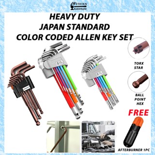 Allen Key Set Heavy Huty.Color Coded Ball Point Allen Key.(1.5mm～10mm ...
