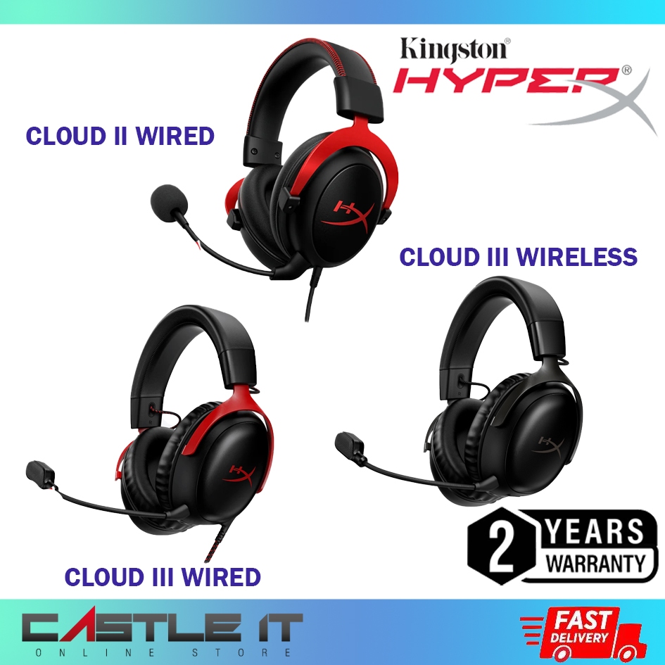 HyperX Cloud III Wired Gaming Headset Gun Metal Red USB PC PlayStation ...