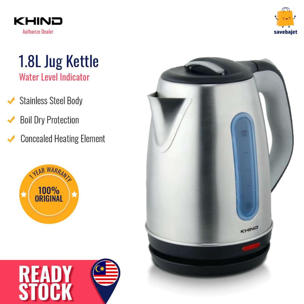 KHIND Electric Jug Kettle (1.8L) EK18SS | Shopee Malaysia