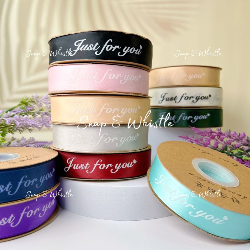 [NEW] 2.5cm +-45meters Just For You Ribbon Reben Surprise Gift Party ...