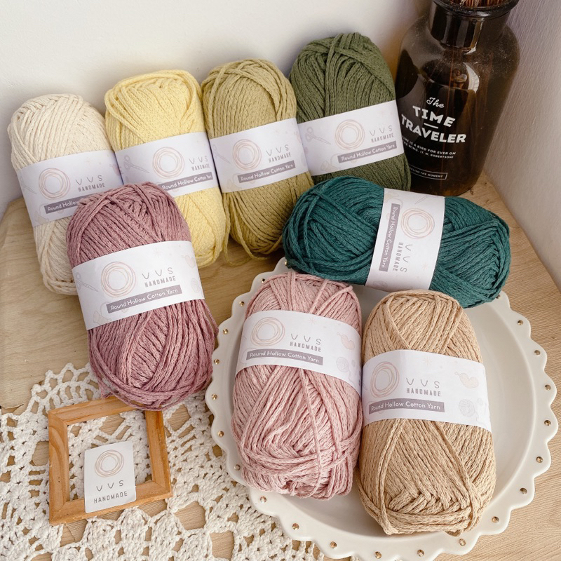 VVS 2.5mm round hollow cotton yarn round cotton yarn handmade bag ...