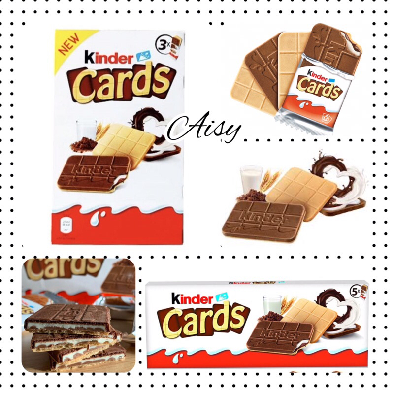 PROMOSI HEBAT !!! Kinder Cards Chocolate(3 /5Pieces) Box 76.8g / 128g ...