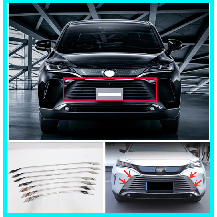 TOYOTA HARRIER XU80 2021 Front Bumper Grille Chrome Garnish Trim ...