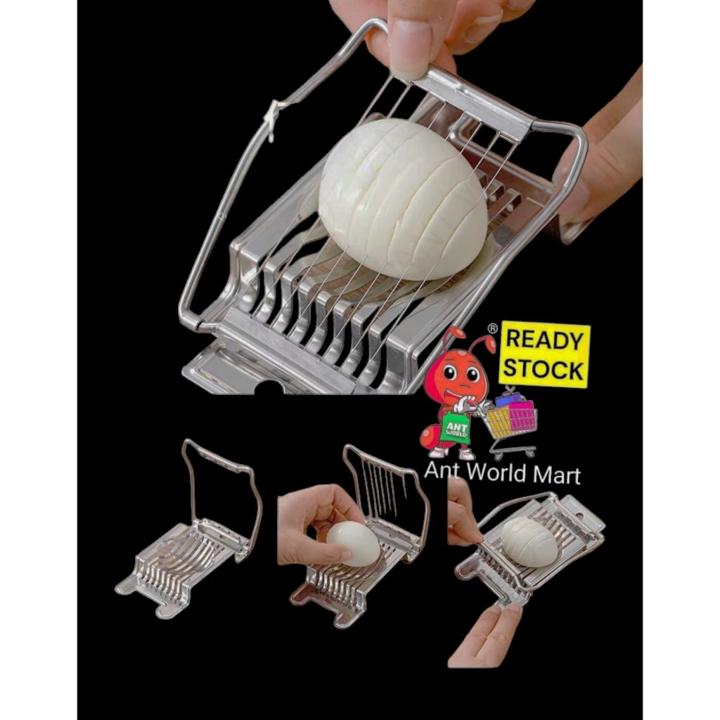 Ready stock Egg Slicers/ steel /Steel Penghiris telus 现货-日本不锈钢切蛋器 ...