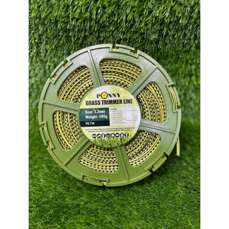 (Ready Stock) PONNY PG-730 Grass Trimmer Line (500g / 3.2mm) / Tali ...