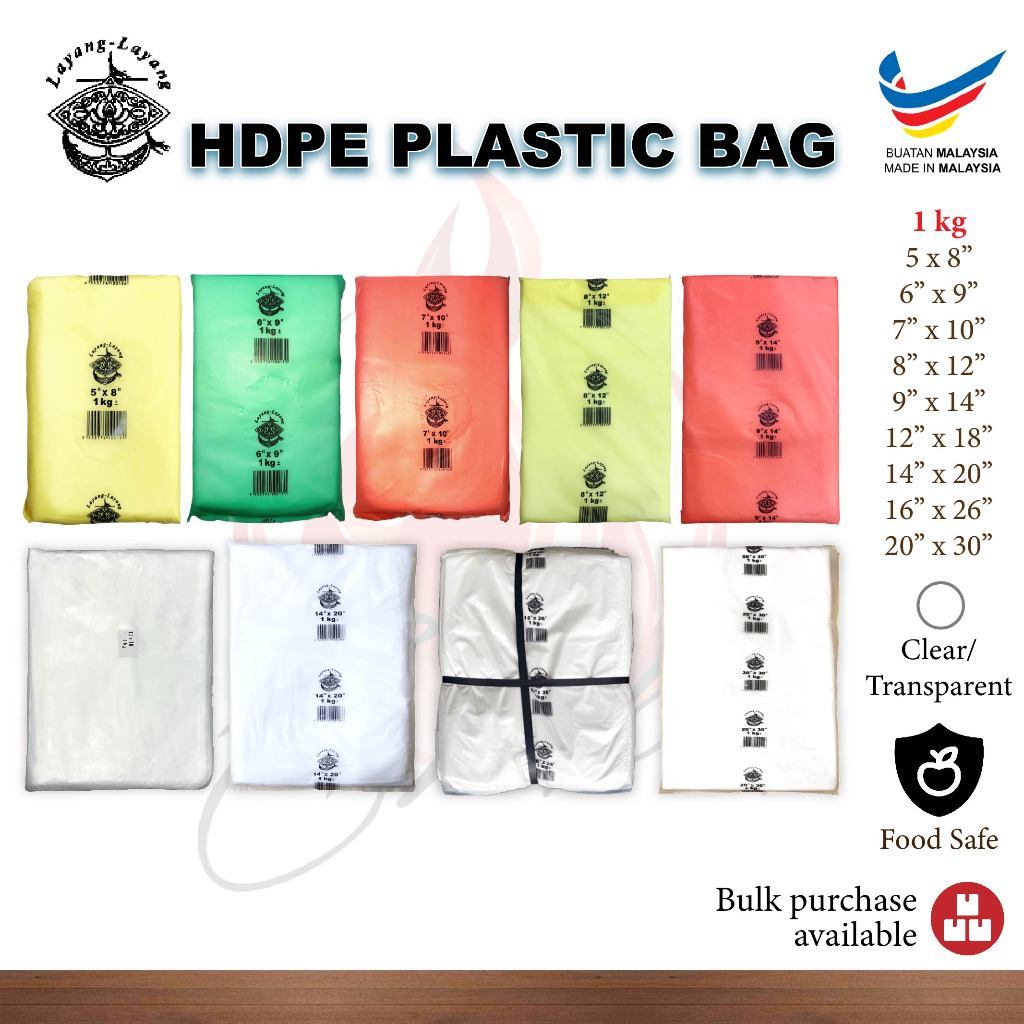 Plastic bag HDPE 1kg | Shopee Malaysia