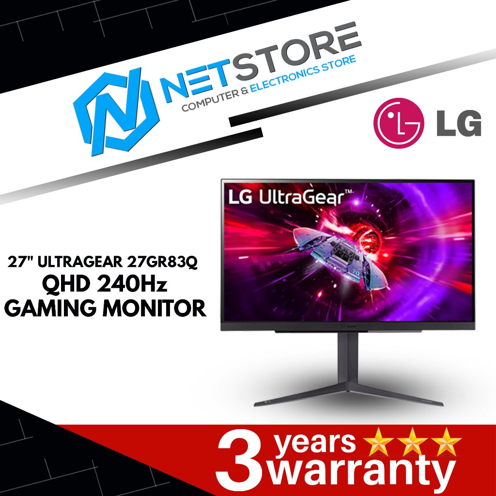 LG 27" ULTRAGEAR™ 27GR83Q QHD 240Hz GAMING MONITOR - 27GR83Q-B.ATS ...