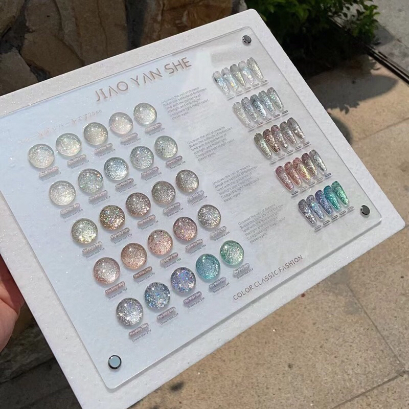 Jiao Yan She 繁星云锦 25色 glitter gel color 25 colors set | Shopee Malaysia