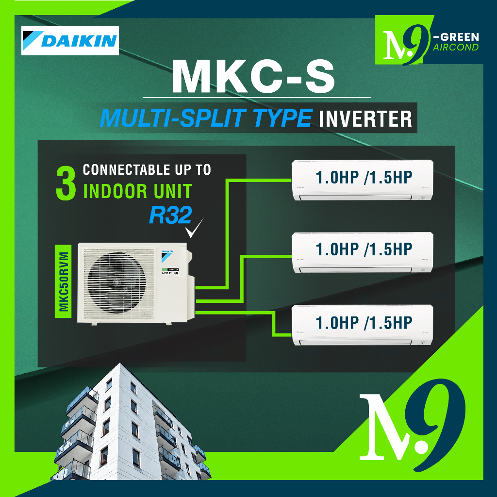 [ORIGINAL] DAIKIN Multi Split Inverter Air Conditioner MKC Series R32 ...