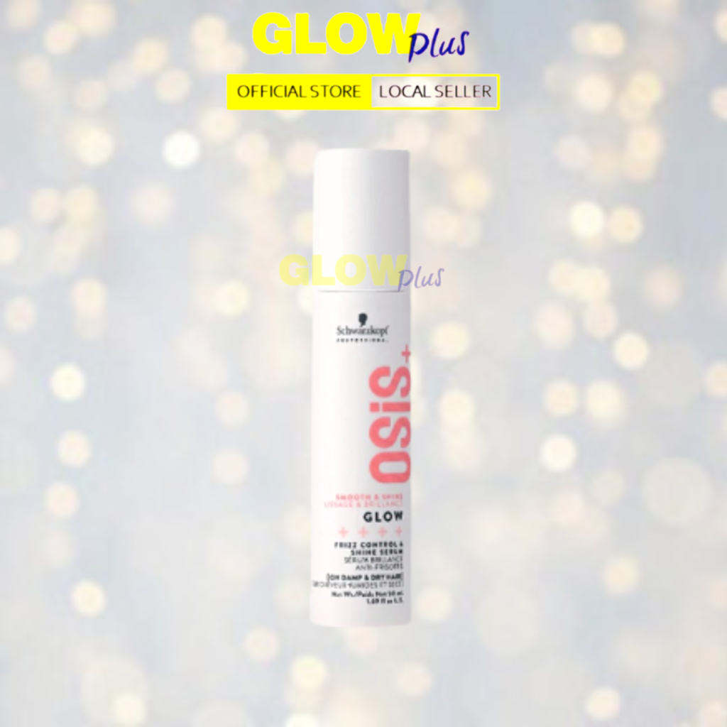 SCHWARZKOPF Osis Glow 50ml Anti-Frizz Shine Serum Rambut Minyak Frizzy ...
