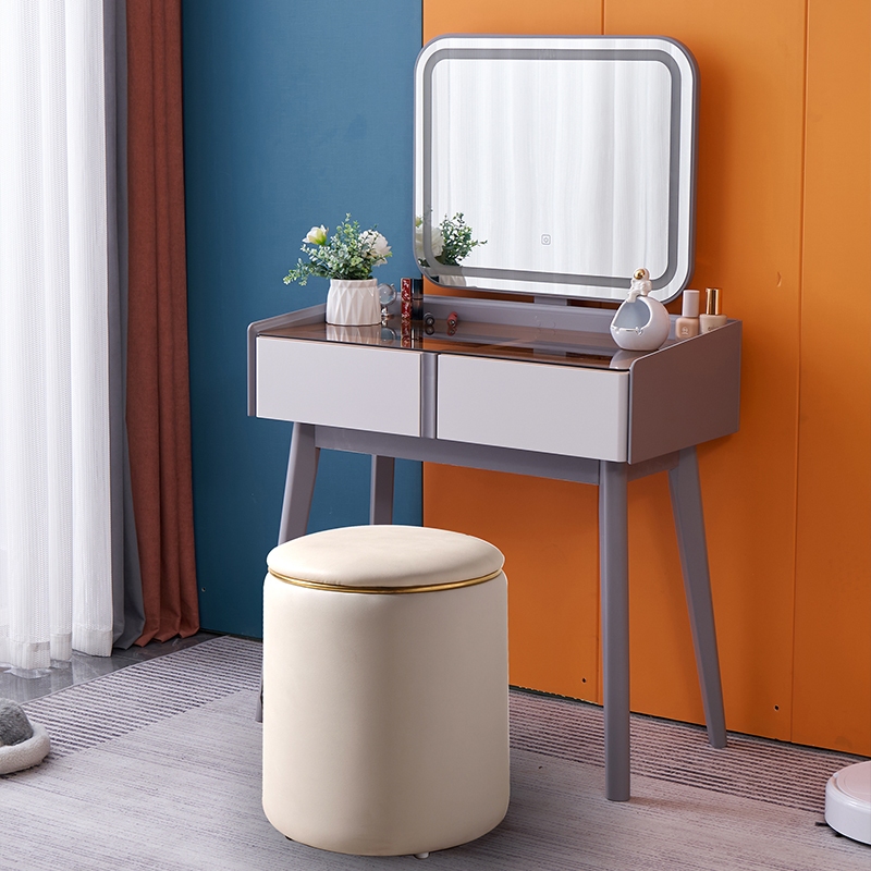Small dressing table, modern and minimalist bedroom, light dressing ...