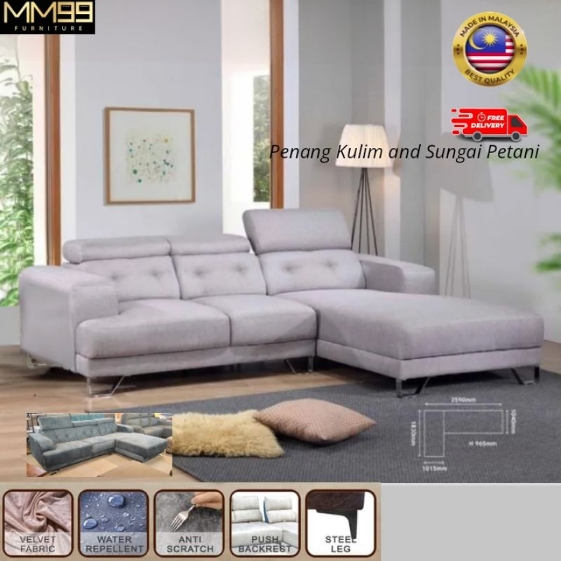MM99-SOFA L SHAPE WITH POKET SPRING SYSTEM | Shopee Malaysia