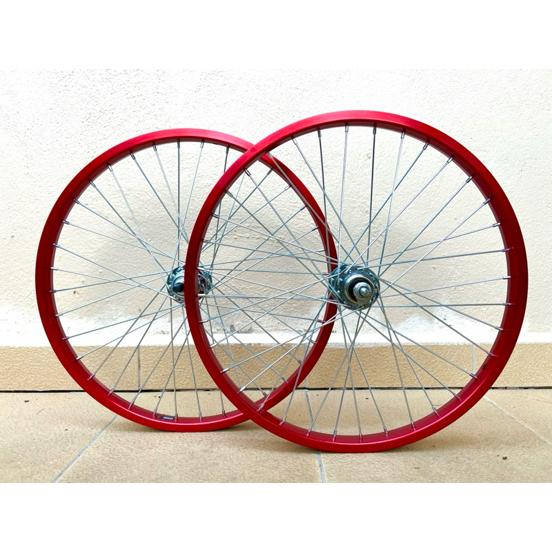 RIM ALOI BASIKAL 20" RIM Alloy CANDY Color Wheelset (SEPASANG) for DISC ...