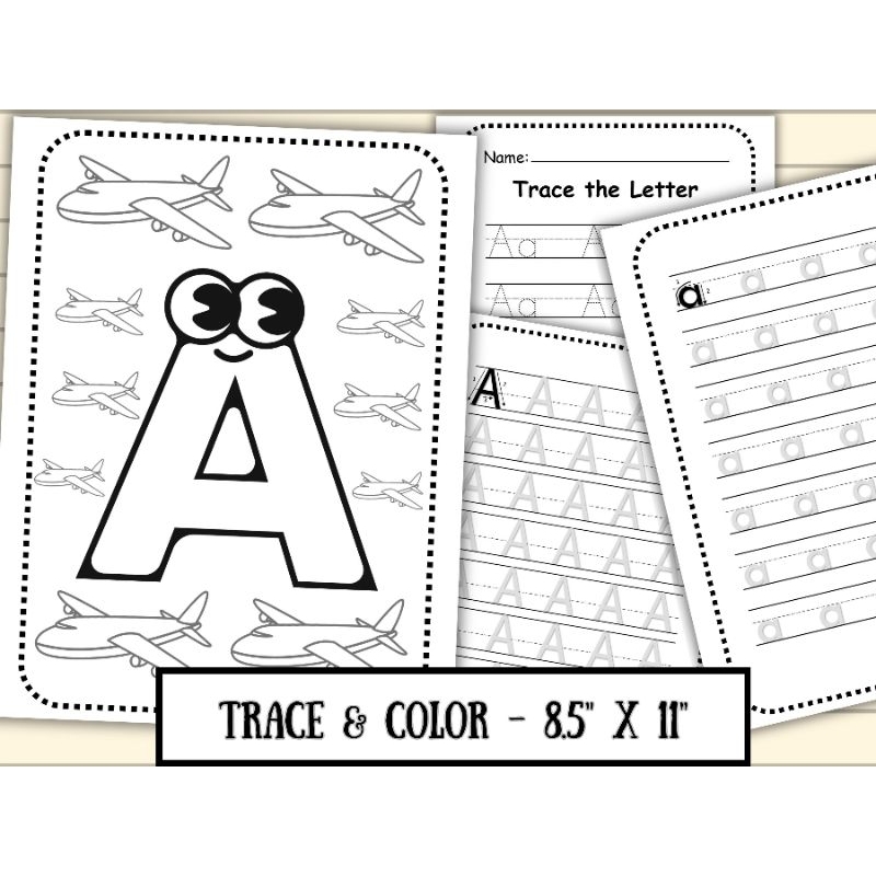 Alphabet Worksheets - Tracing - Coloring - Homeschool - Teacher - Kids ...