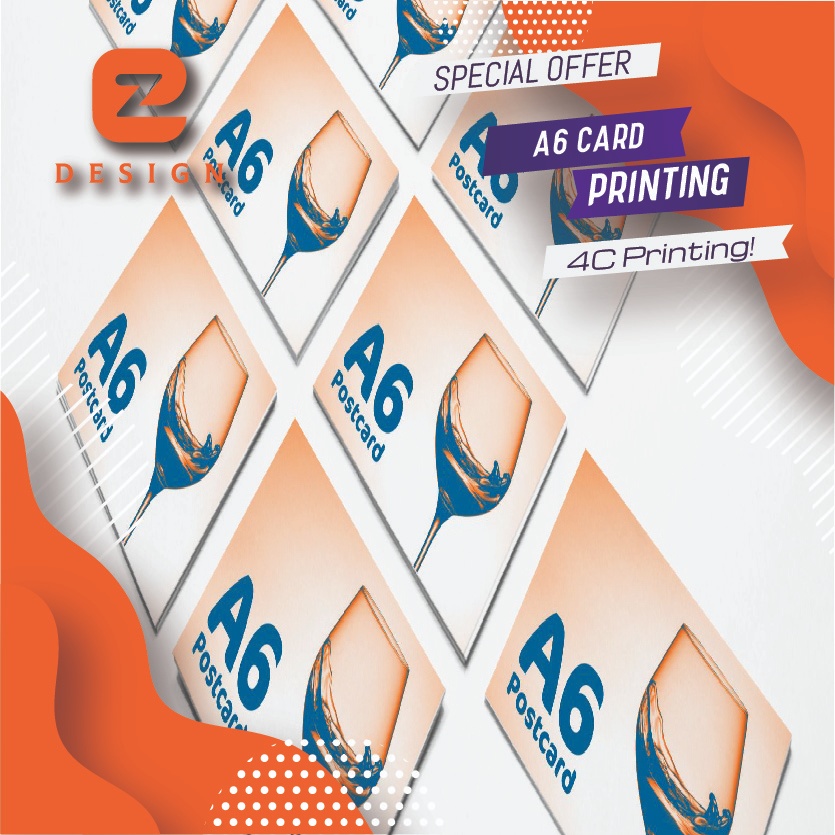 (FAST SHIPPING) A6 ARTCARD PRINTING POSTCARD PRINTING THANK YOU CARD ...