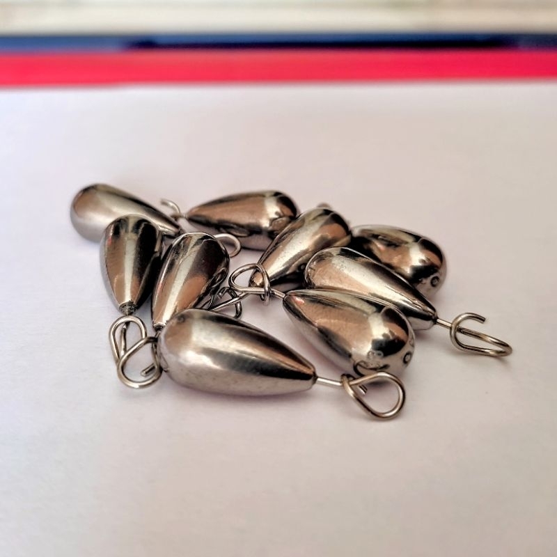 Tungsten Sinker Tear Drop Shape With Heavy Wire Fast Attach Clip Batu ...
