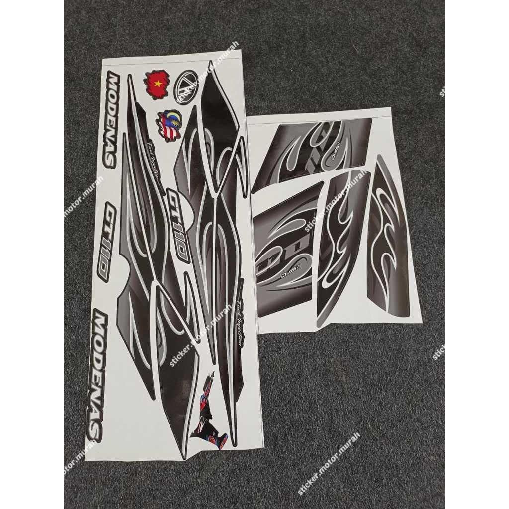 STICKER MODENAS CT 110 / CT110 API VIRAL FIRE STRIPE STRIPPING STIKER ...