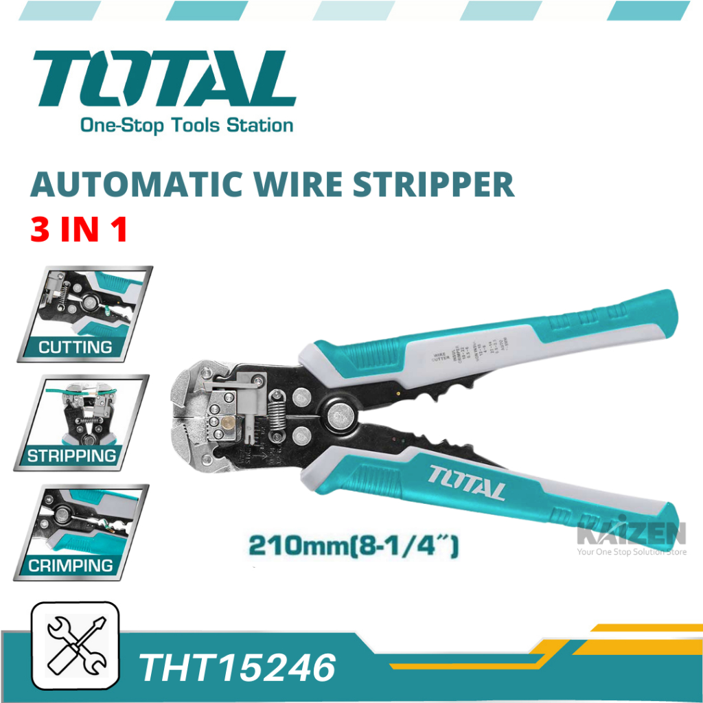 TOTAL THT15246 Automatic Wire Stripper 3 IN 1 | Shopee Malaysia