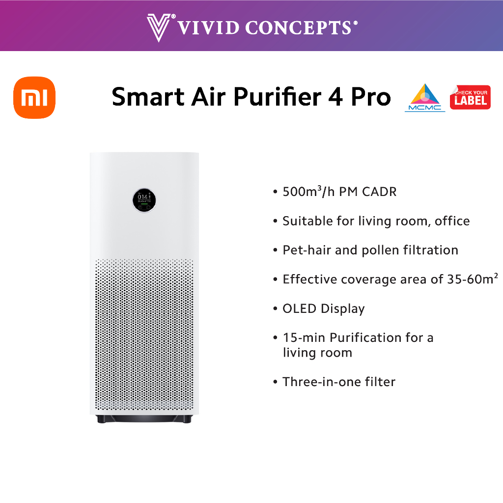 [New Arrival] Malaysia Xiaomi Smart Air Purifier 4 Pro | Pet-hair and ...
