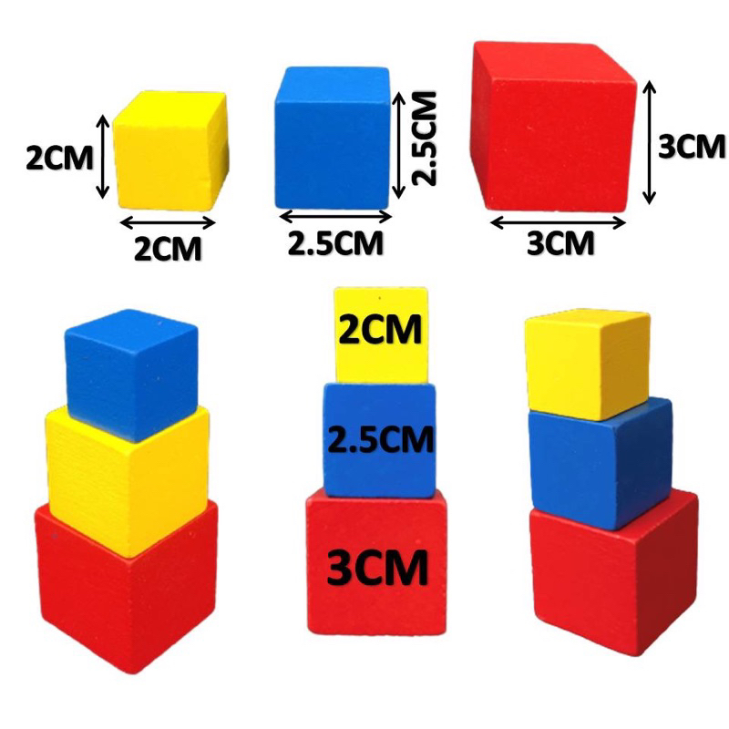 kiub untuk kanak-kanak/blocks cube wooden educational | Shopee Malaysia