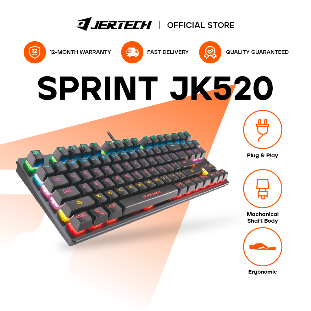 Jertech JK520 Sprint 104 Keys Mechanical RGB Optical Switch Wired ...