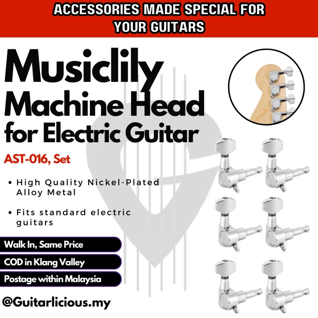 Alice Electric Guitar Machine Head Set Tunning Head Peg (1 set) - AST ...