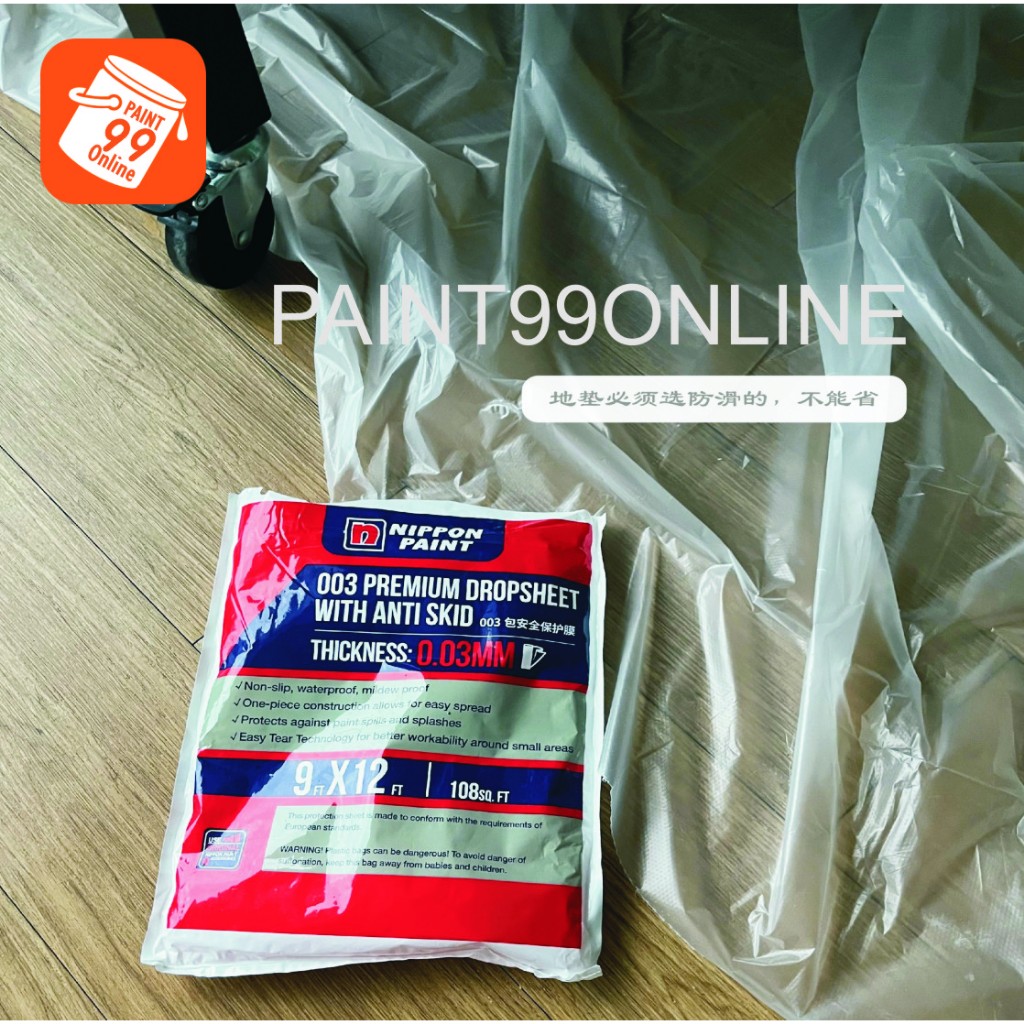 Nippon Paint 9ftx12ft 1Pcs 003 Premium Dropsheet With Anti Skid ...