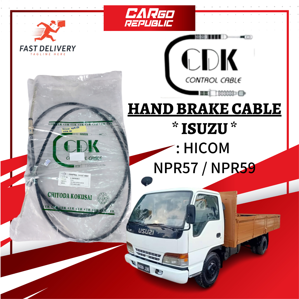 Isuzu Hicom Npr57 / Npr59 Hand Brake Cable 100% Brand New (CDK ...