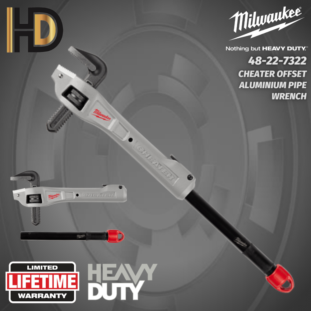 Milwaukee Cheater Offset Aluminum Pipe Wrench / Jaw Capacity 63MM ...