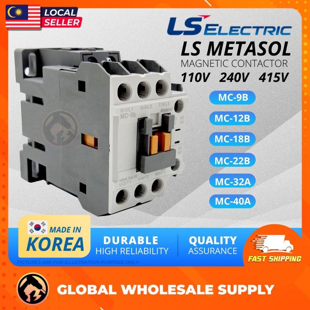LS ELECTRIC Metasol Magnetic Contactor AC110V / AC240V / AC415V MC-9b MC-12b MC-18b MC-22b MC ...
