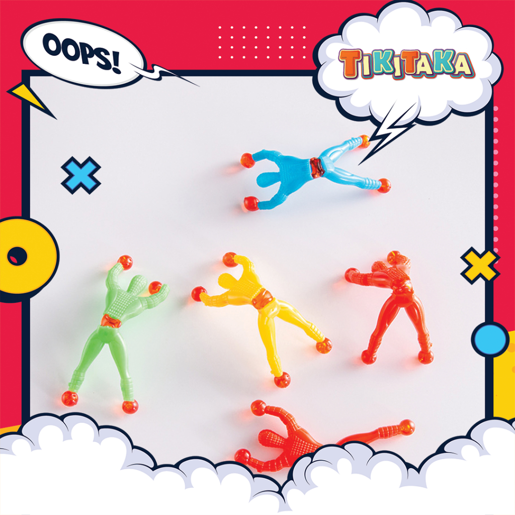 Flexible Climbing Posture Sticky Men Spider-Man Toys Stick On Wall ...