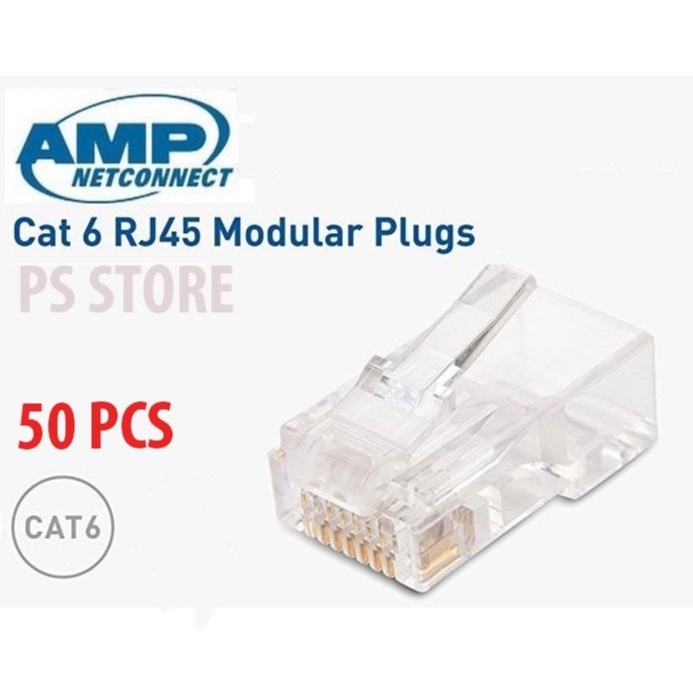 ( 50 pcs ) RJ45 CAT 6 Modular Plug Connector | Shopee Malaysia
