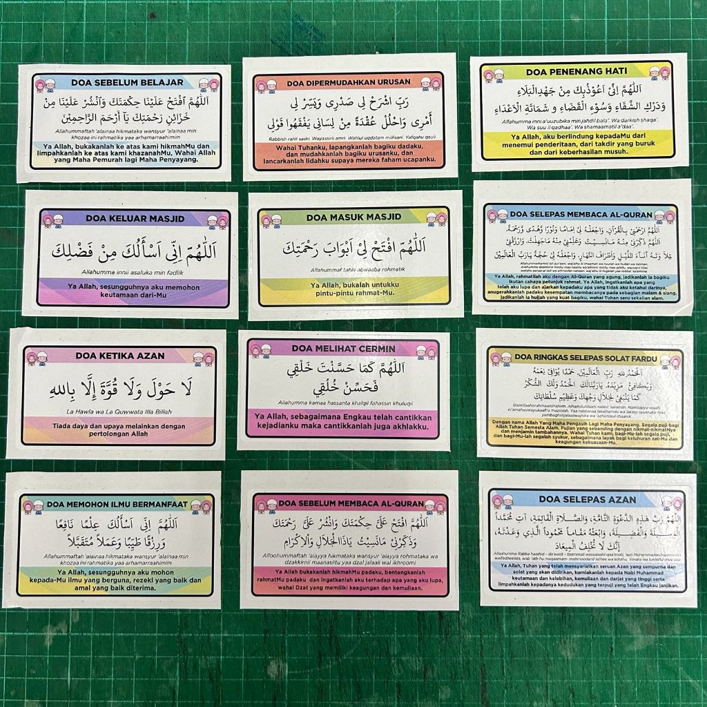 Sticker Doa Amalan Harian Kanak-kanak. Beli 10 FREE , Doa ringkas ...