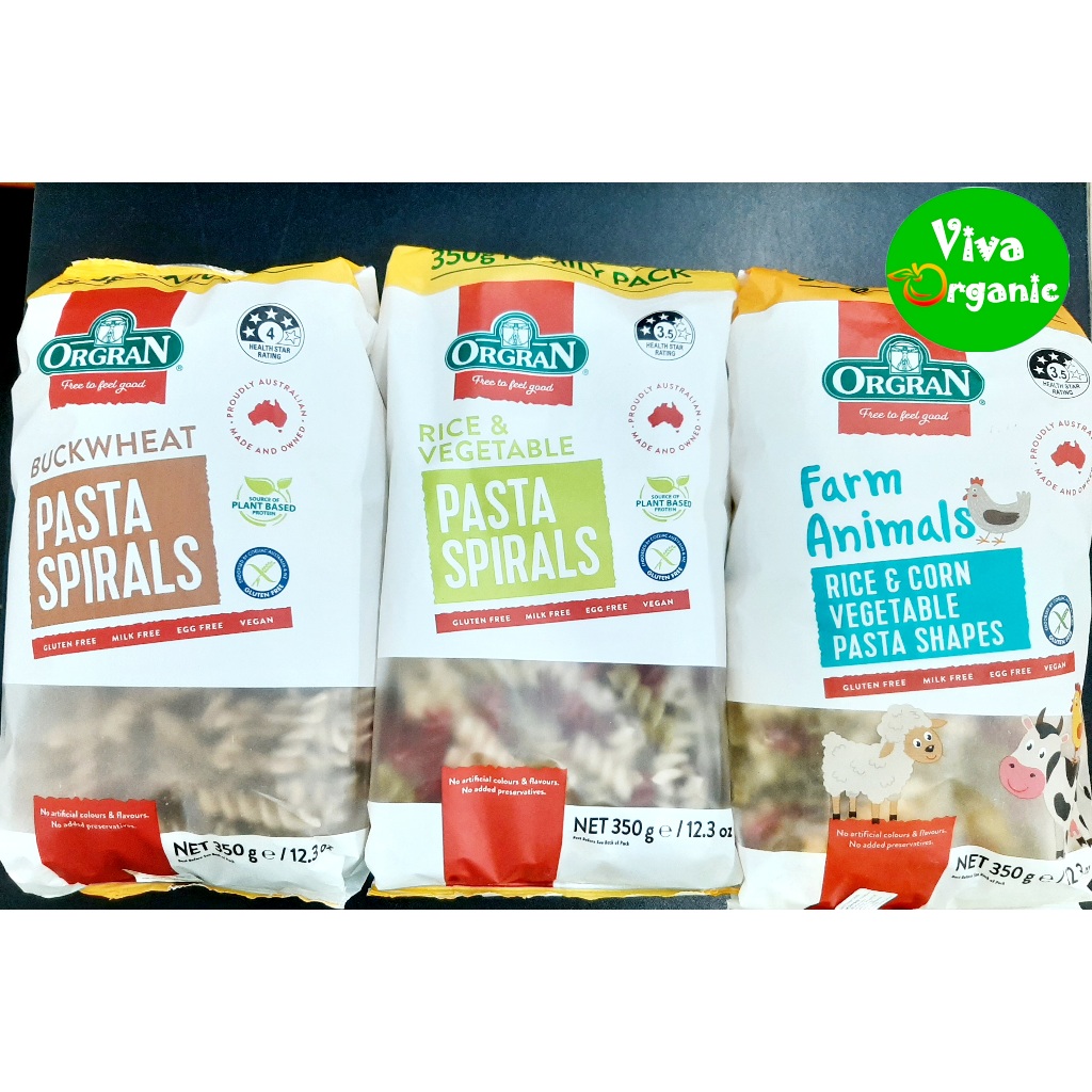 Orgran Gluten Free Pasta - Vegetable Rice / Rice & Corn / Corn ...
