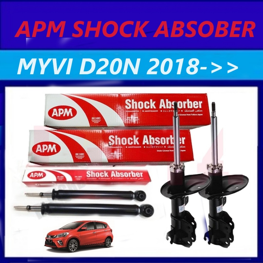 PERODUA MYVI D20N 2018->> YEAR APM ORIGINALA SHOCK ABSORBER FRON & REAR / DEPAN BEKALANG ...