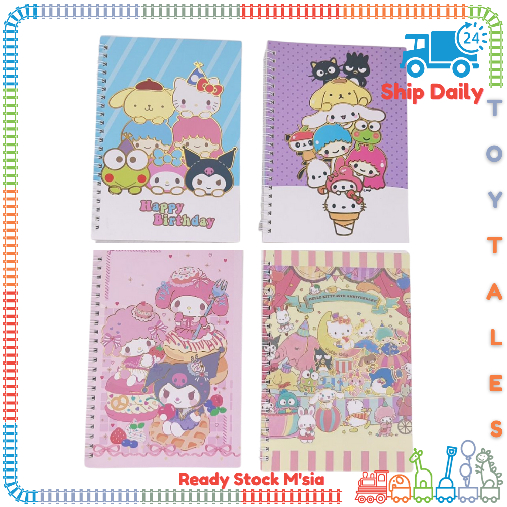 ToyTales 🍭 SANRIO STATIONERY NOTEBOOK Cute 🍭 A5 Cinnamoroll Kuromi ...