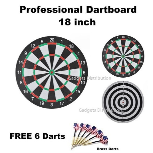 [Free 6 Darts] 18" 18 Inch Professional Tournament Double-Sided ...