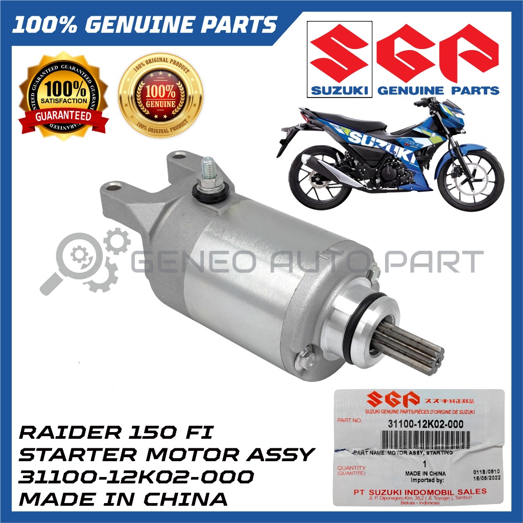 SUZUKI RAIDER 150 FI FUEL INJECTION STARTER MOTOR ASSY [31100-12K02-000 ...