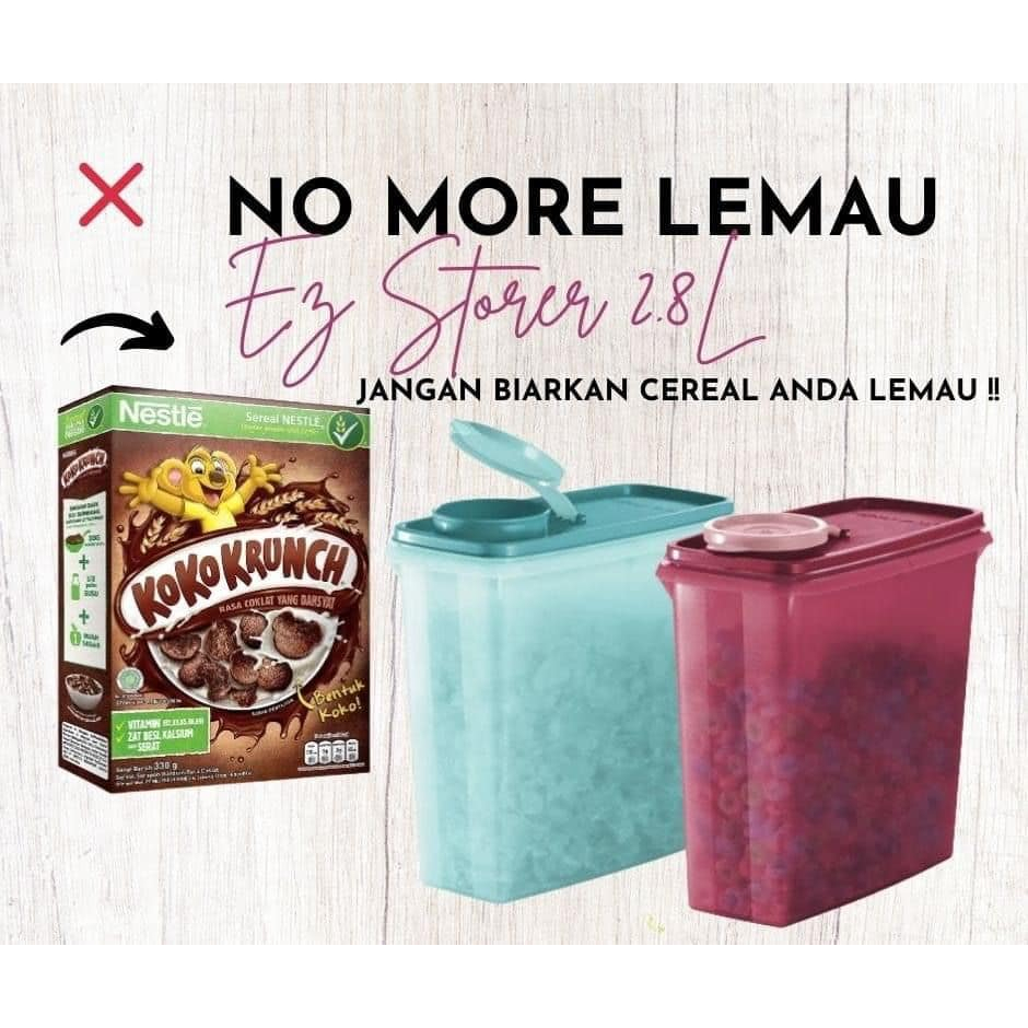 Tupperware CEREAL STORER Snack EZ Storer 2.9L/ Ez Storer 2.8L ...