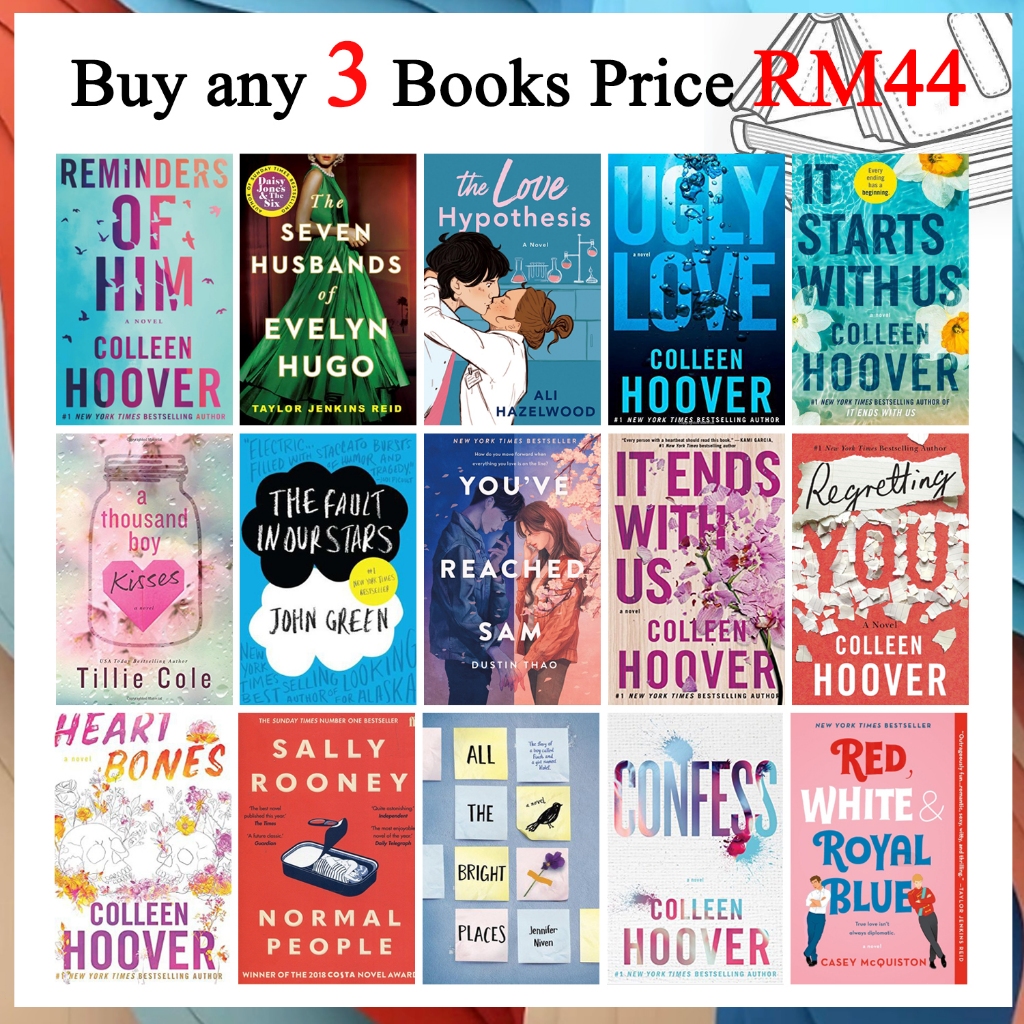 Romance novel collection, buy any 3 books price RM44 / It Ends with / It Starts With Us / you've ...
