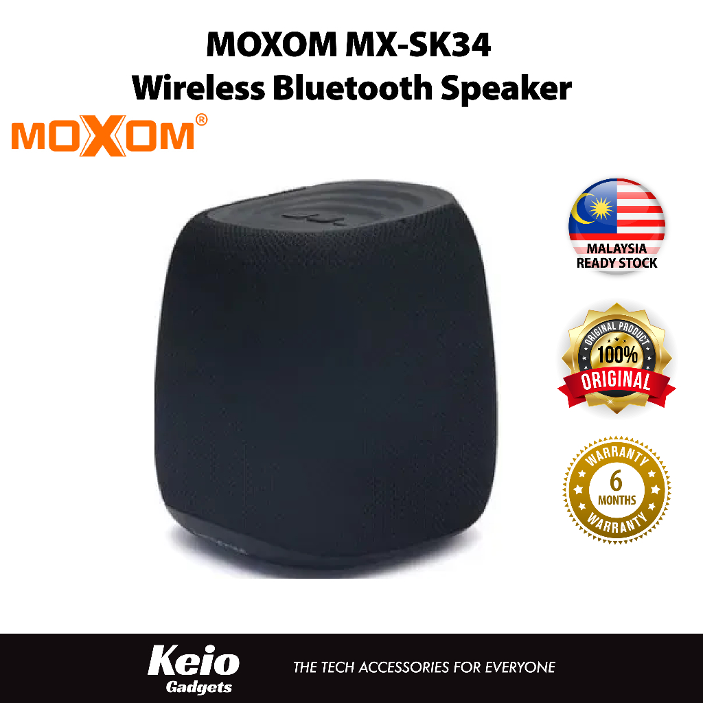 MOXOM Speaker Bluetooth MX-SK34 Spiker Bluetooth Bass Original Speakers ...