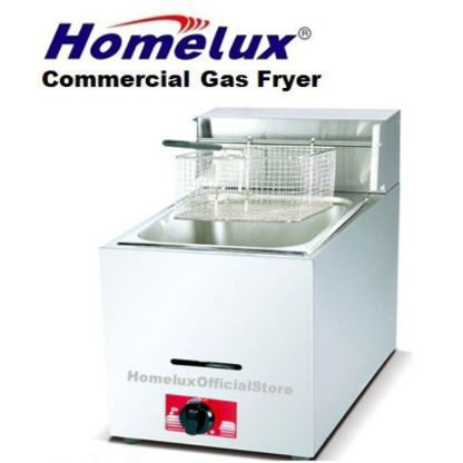 HOMELUX COMMERCIAL GAS FRYER HBGF-71/Fryer Single Tank Gas Deep Fryer ...