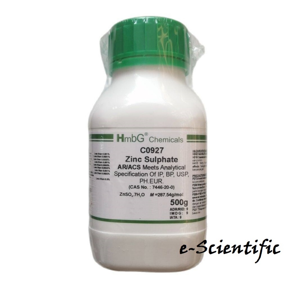 Zinc Sulfate | Zinc Sulphate Heptahydrate AR/ACS, 500g, HmbG | Shopee ...
